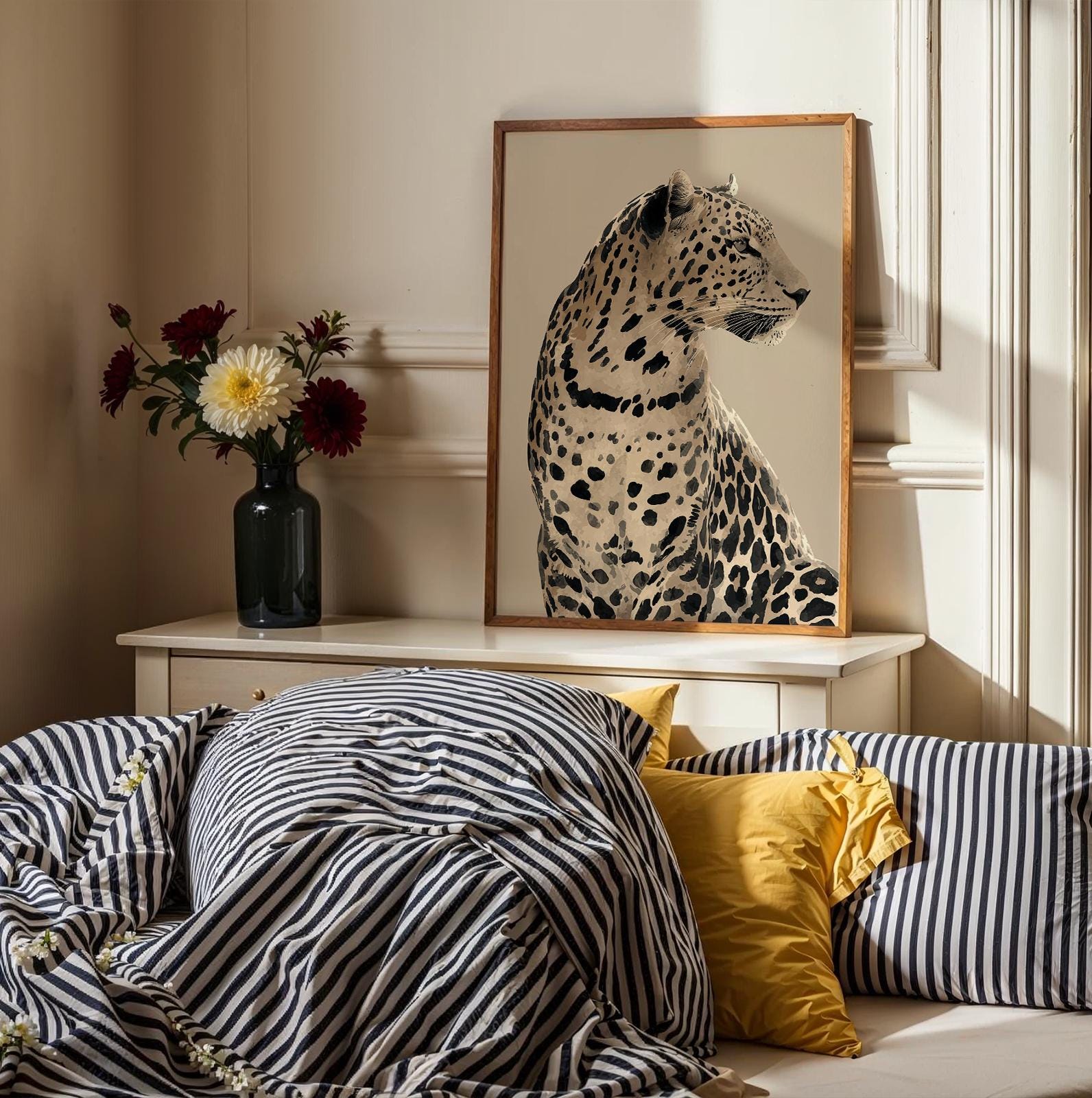 Y2k-inspired Three-print Retro Leopard Wall Art Set - Fashion Girl ...