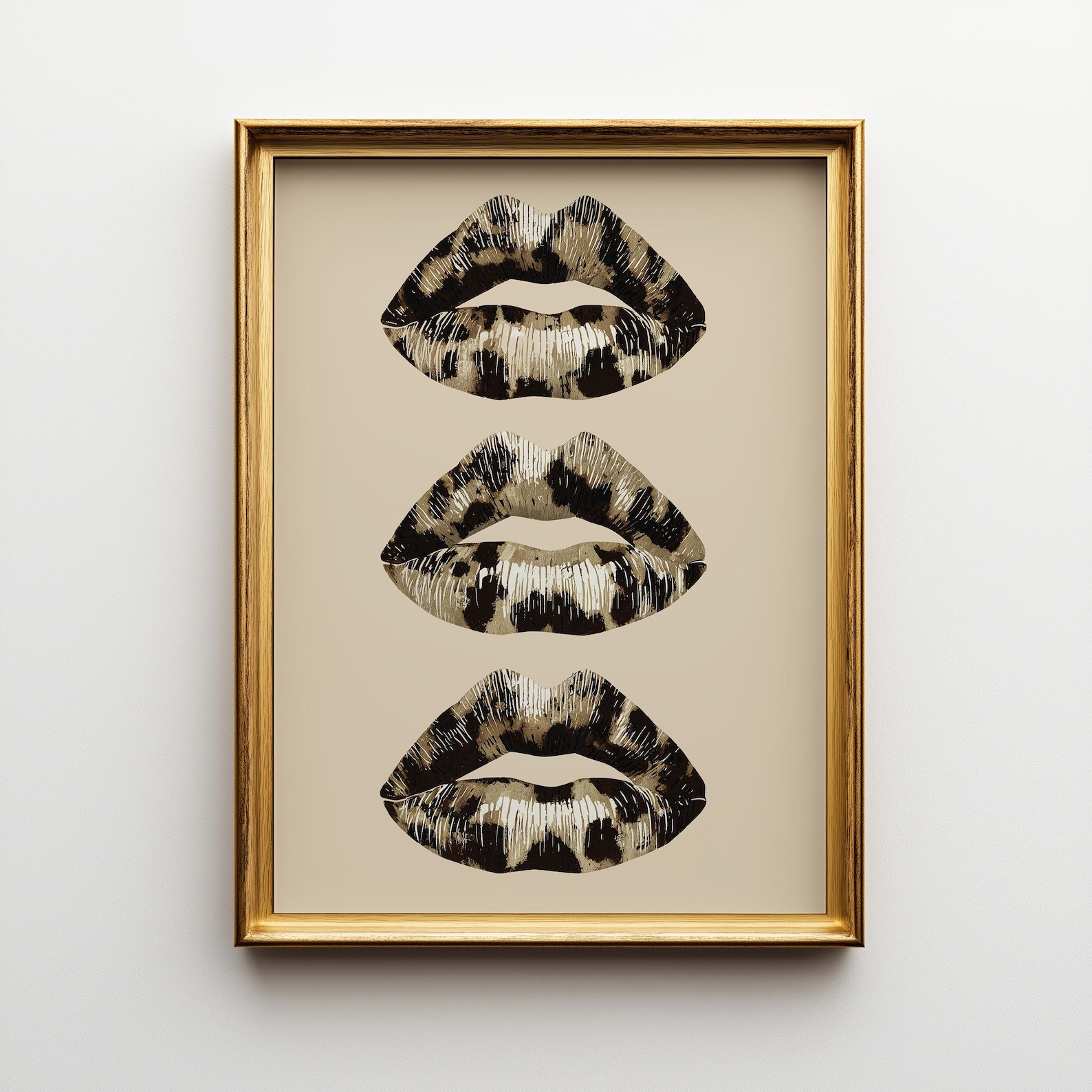 Y2k-inspired Three-print Retro Leopard Wall Art Set - Fashion Girl ...