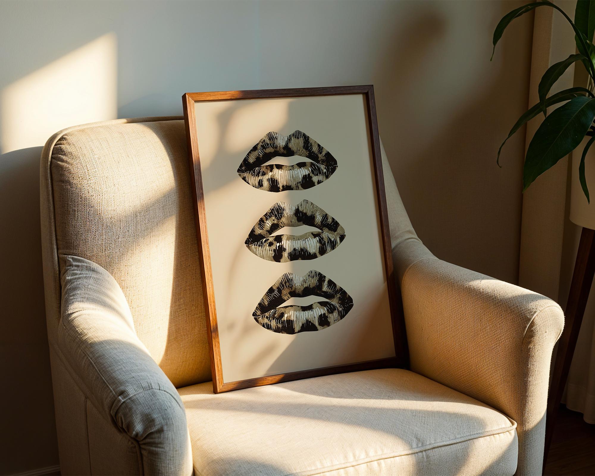 Y2k-inspired Three-print Retro Leopard Wall Art Set - Fashion Girl ...