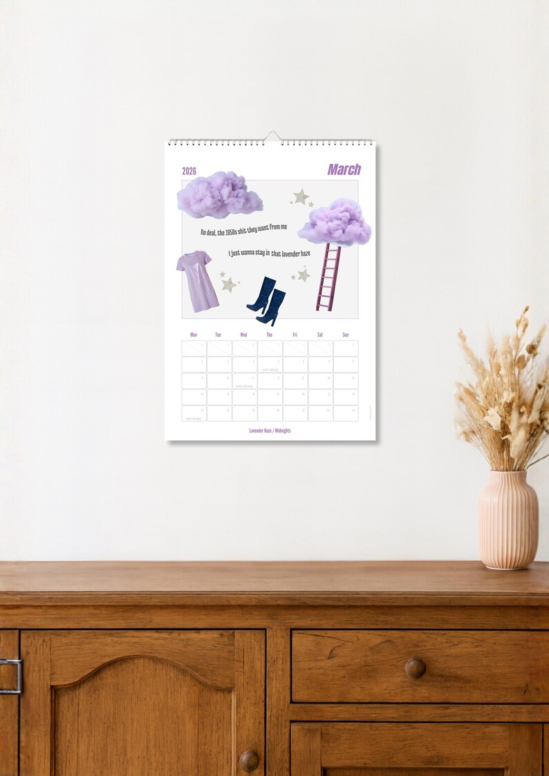 The Ultimate Eras Calendar 2026 - Inspired by Taylor Swift and Eras ...