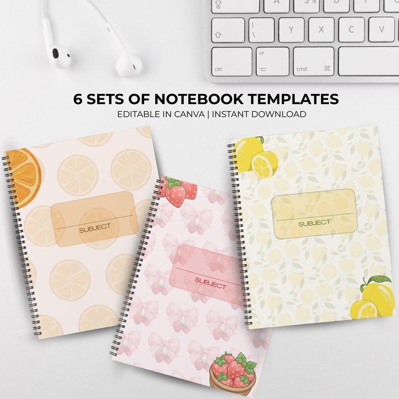 Editable 6 Notebooks Set - Etsy