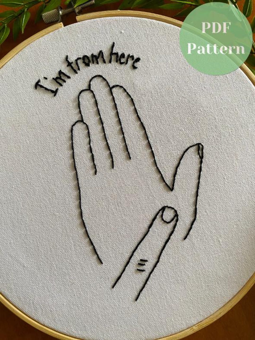 Michigan State Embroidery Pattern, Michigan Hand Map, PDF Pattern - Etsy