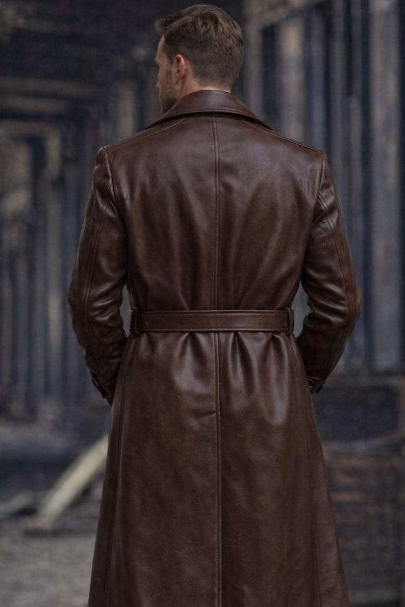 Stylish Gentleman in Leather Coat-with Shearling Collar - Etsy
