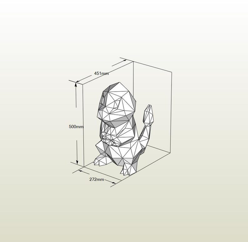 DXF File: 50cm Pokémon-style Dragon Sculpture | Laser Cut, Bent ...