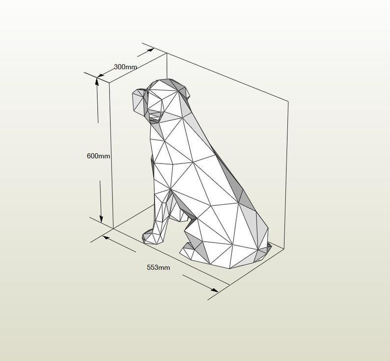 DXF File for a 60cm Golden Retriever Sculpture | Laser Cut, Bent ...