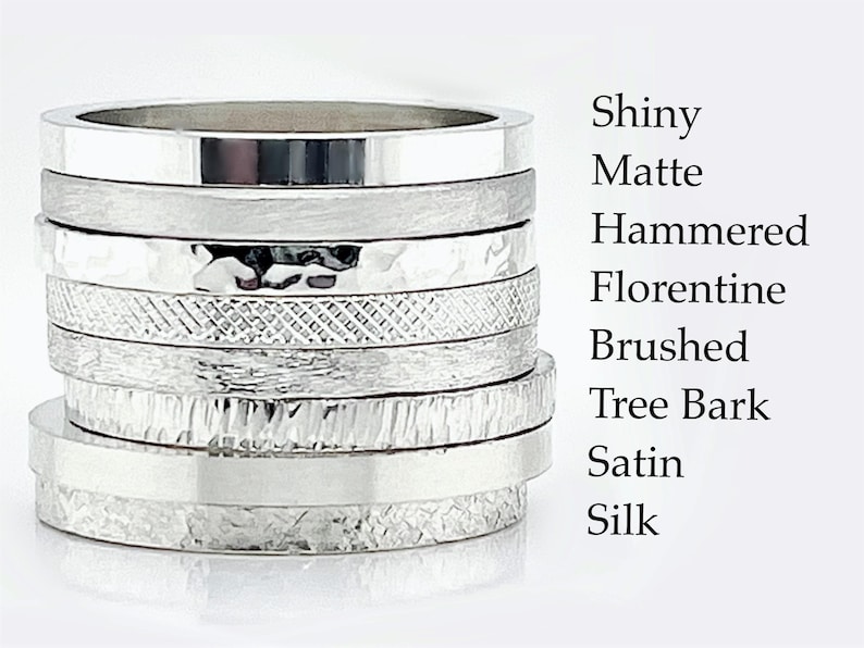 2 mm Wide Hammered Silver Ring, Sterling - Etsy