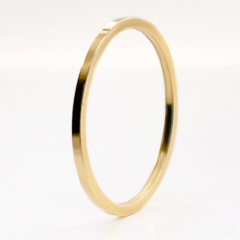 1mm Wedding Band Gold 10k - Etsy
