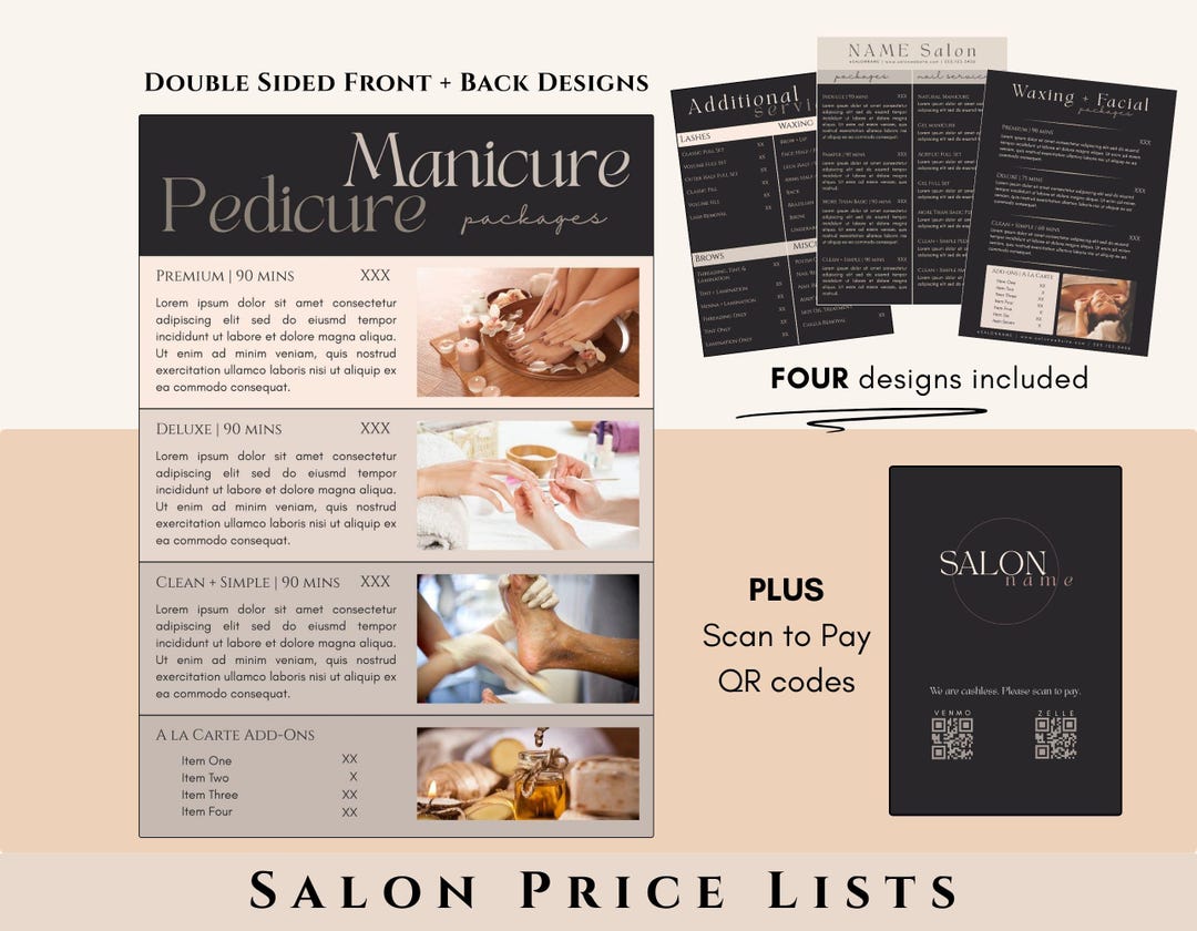 Salon Packages Price List | Spa Menu | Hair Waxing Nails Facial Salon ...
