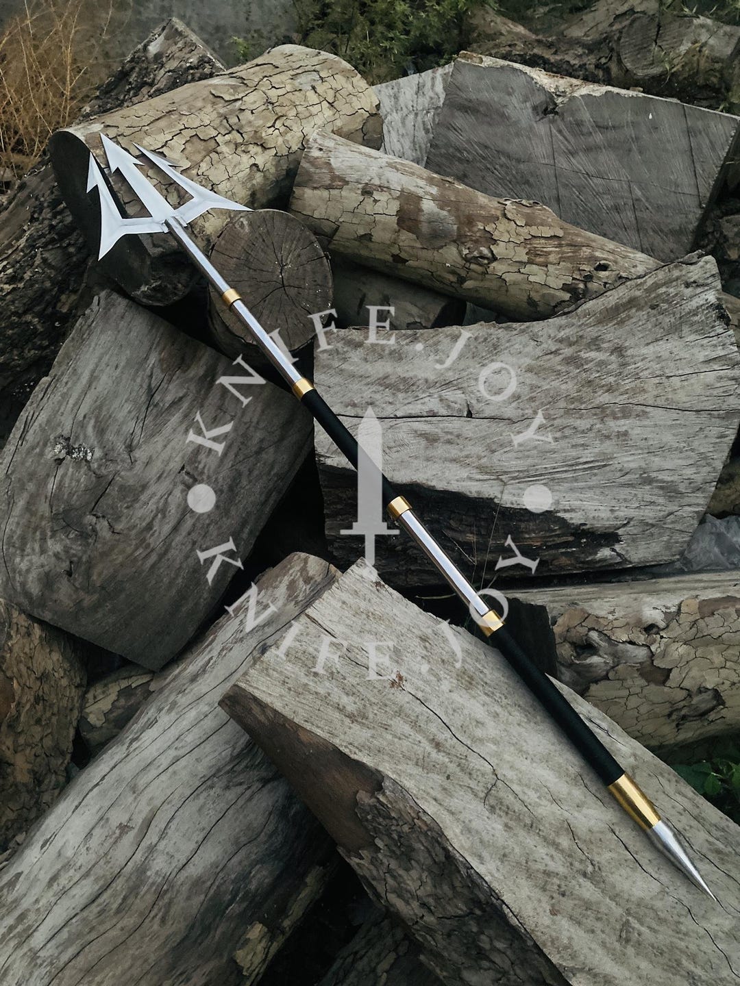 Hand-forged 1095 High Carbon Steel Trident Spear | Cosplay, Display ...