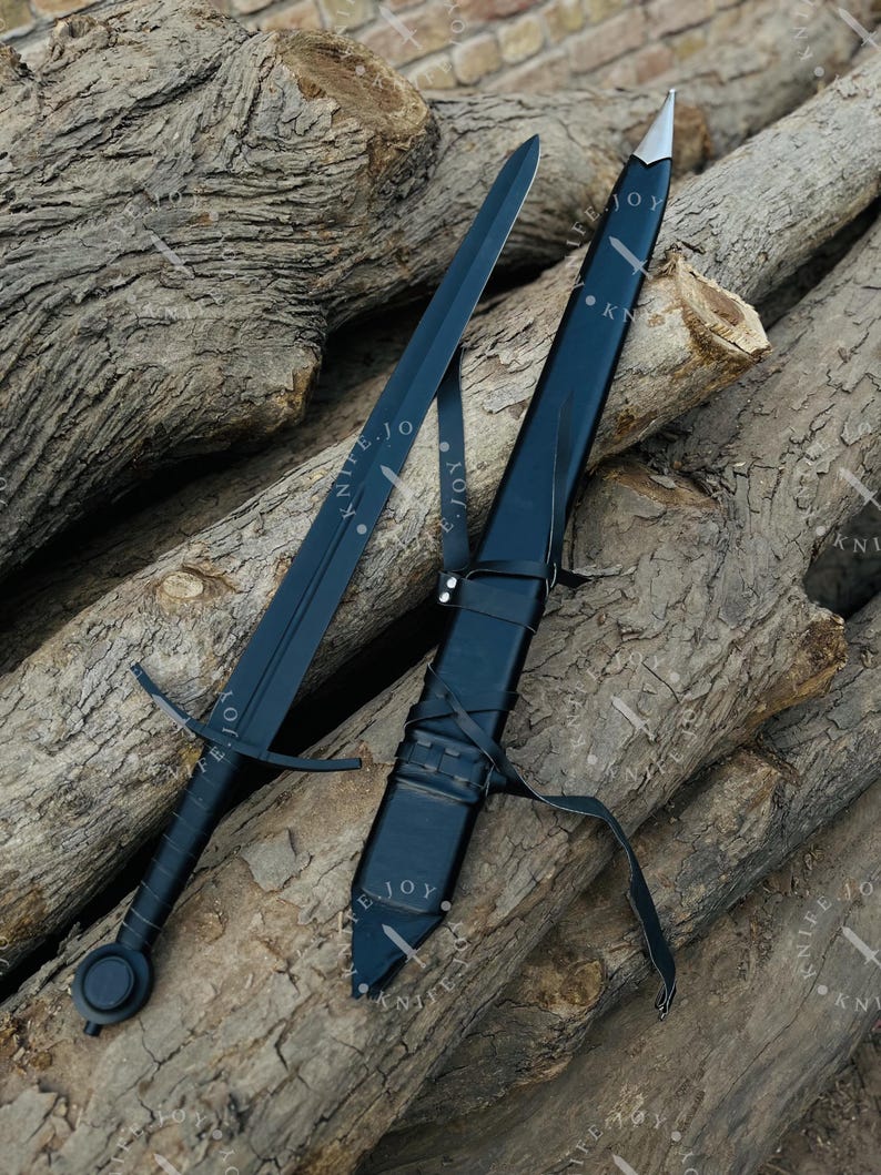 Hand-forged Carbon Steel Viking Sword | Rosewood Handle, Display ...