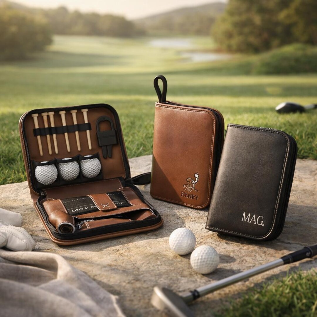 Personalized Golf Bag Case Organizer, Custom PU Leather Golf ...