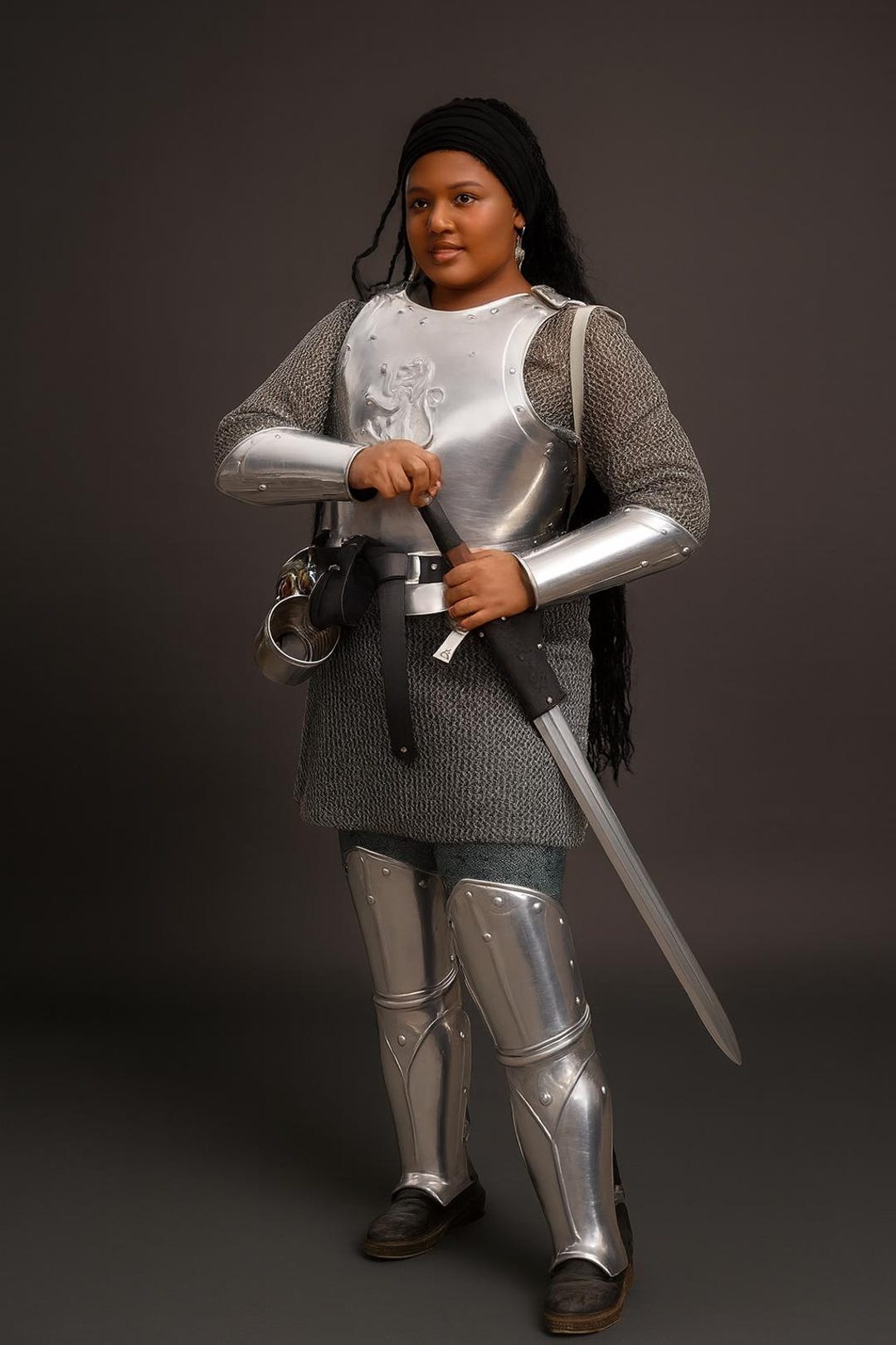 Lady Templar Knight Armor Set | Steel Cuirass, Leg Armor and Bracers ...