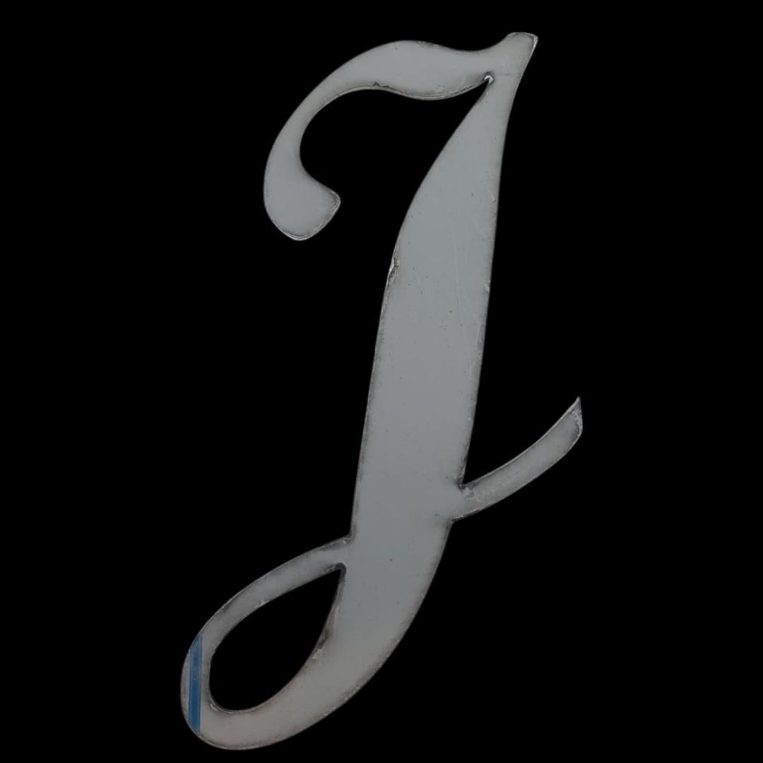 4" (J-R) Brush Stroke Font Letters 304 Mirrored Stainless - Etsy