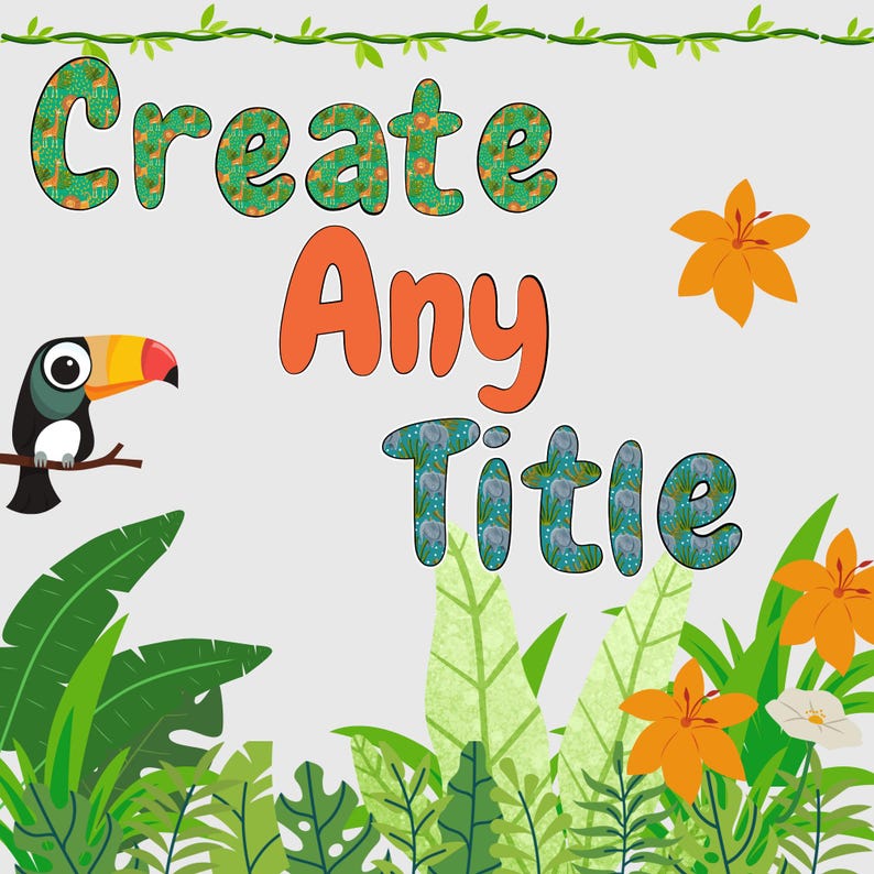 Jungle Bulletin Board, Classroom Decor, Bulletin Board Kit, Wall Decor ...