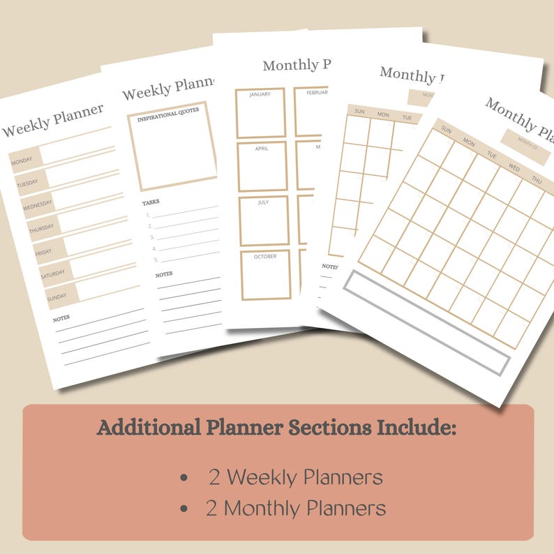 Personal Size Planner Inserts, Daily Planner Bundle, Daily, Weekly ...