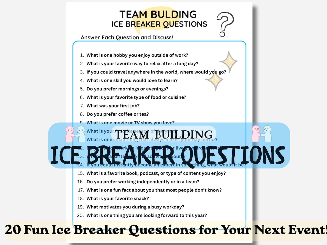 Team Building Games, Ice Breaker Questions, Work Games, Coworker ...