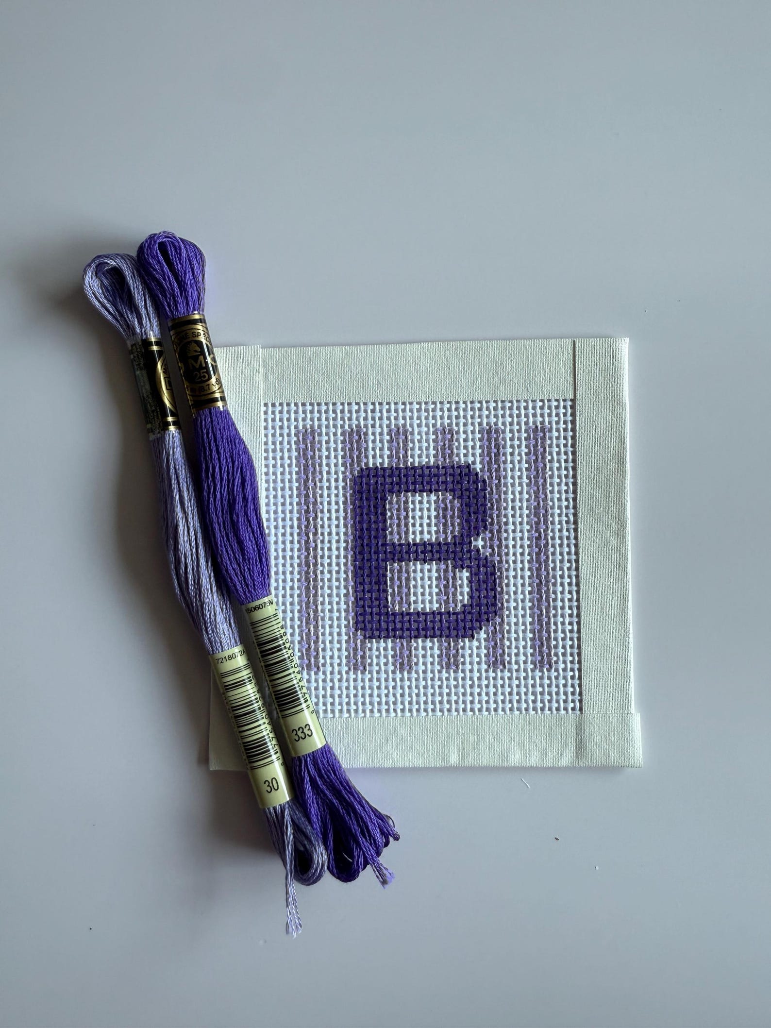 Custom Colorful Striped Letter Needlepoint Canvas - Etsy