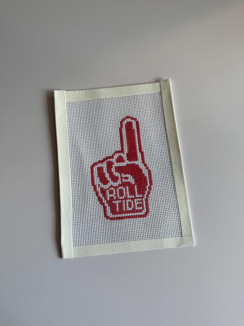 Collegiate Foam Finger Needlepoint Canvas - Etsy