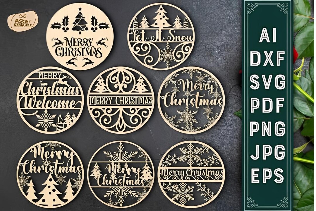 Christmas Layered Ornament SVG Mega Bundle, Laser Cut Files (digital ...