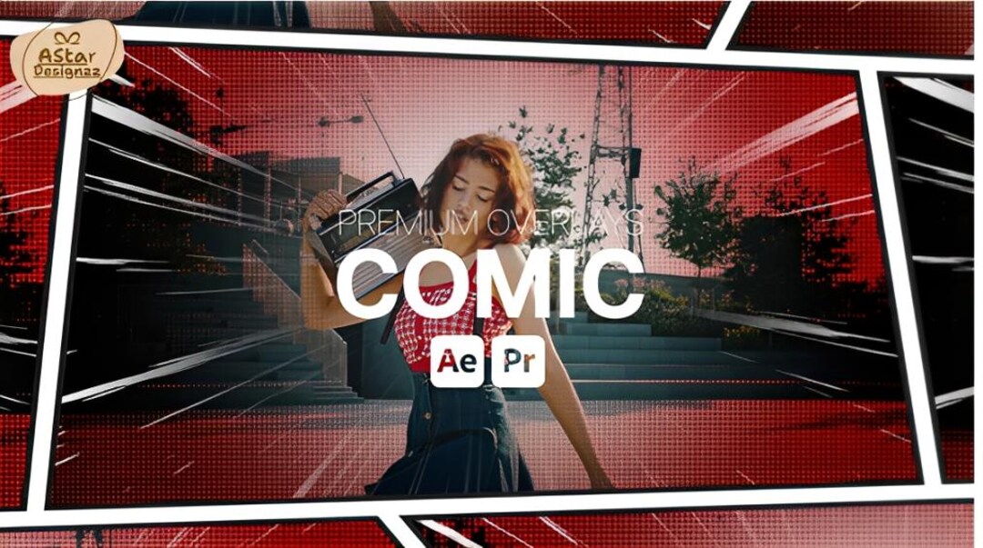 Comic Video Overlays for After Effects & Premiere Pro: 4K HD Mobile - Etsy