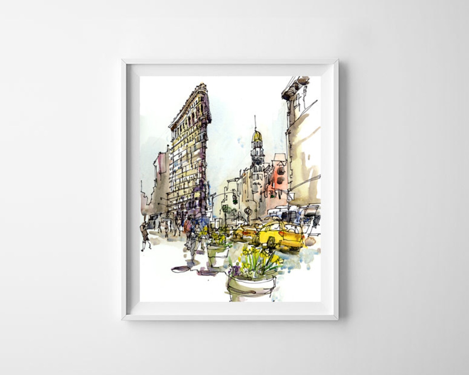 New York Sketch Flatiron Building New York City Archival - Etsy