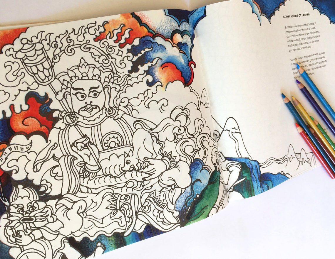 Coloring Book and Drawing Book: Art of India. Signed Copies of - Etsy