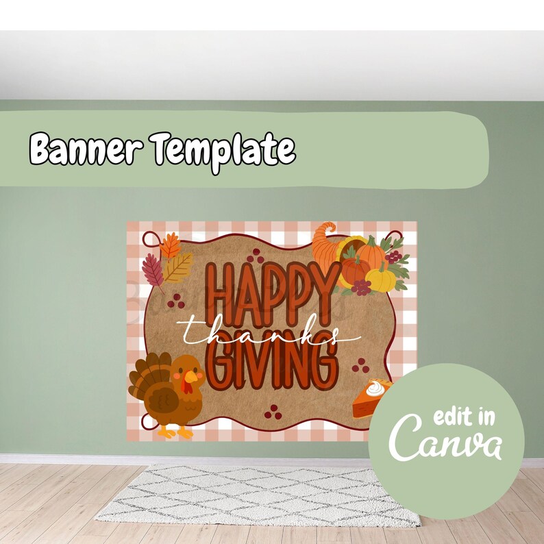 Happy Thanksgiving Template Bundle, Thanksgiving Canva Templates, Canva ...