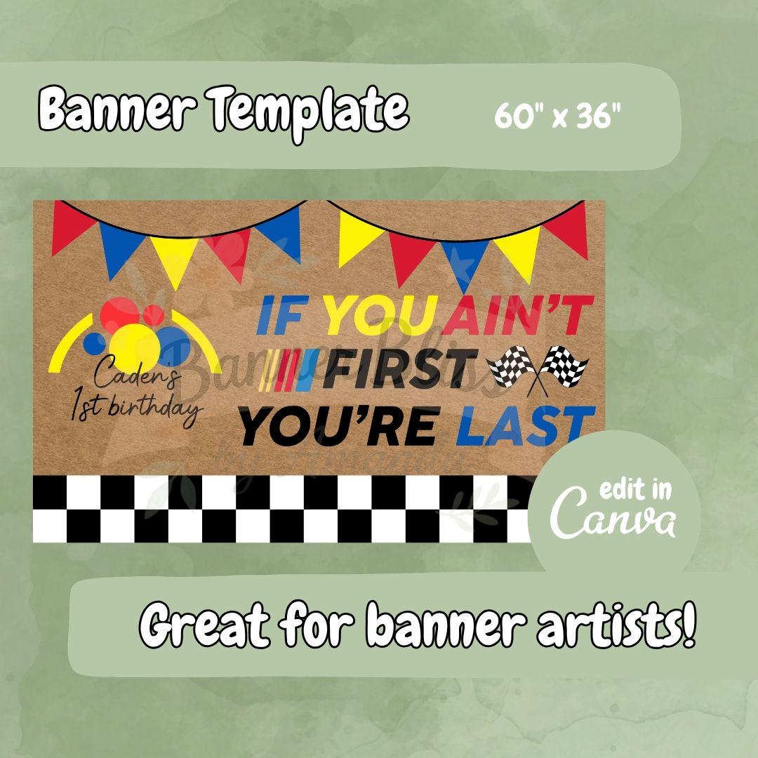 Talladega Nights First Birthday Banner, Ricky Bobby First Birthday ...