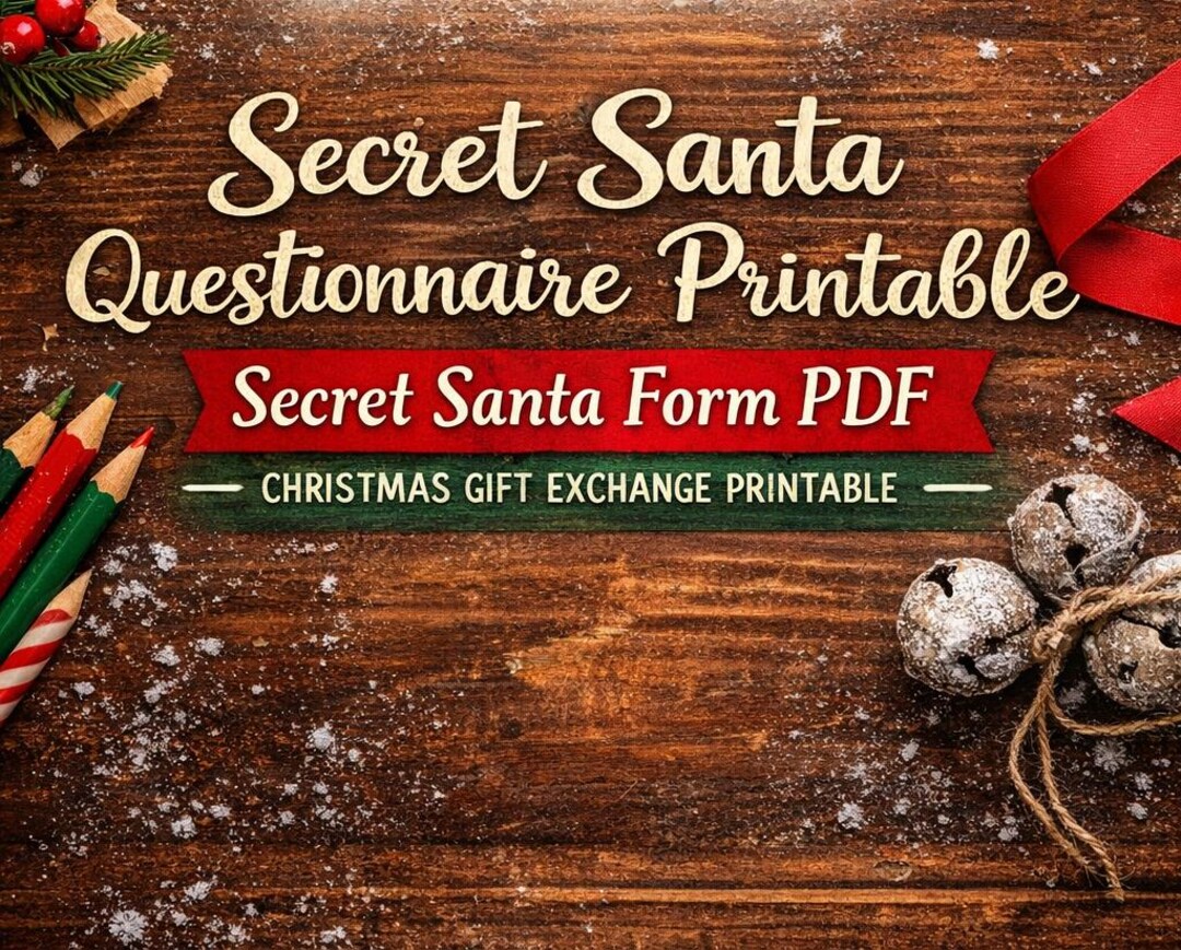 Secret Santa Questionnaire Printable | Secret Santa Form PDF ...