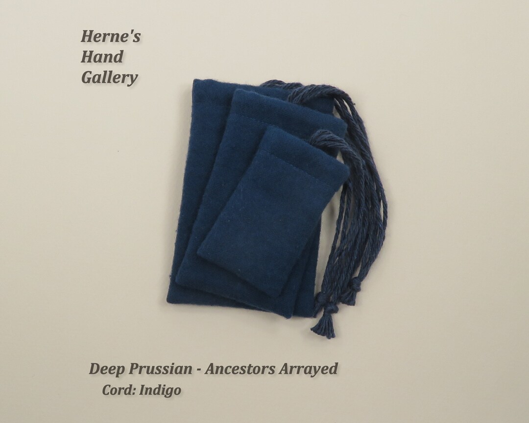 1 Deep Prussian Blue Flannel Bag Various Sizes Jewelry Crystals Spirit ...