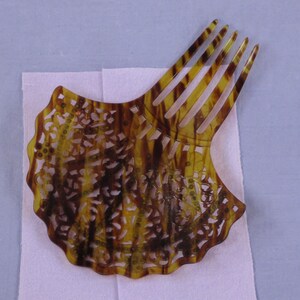 Victorian Hair Comb Faux Tortoise Shell Vintage Edwardian Blue ...