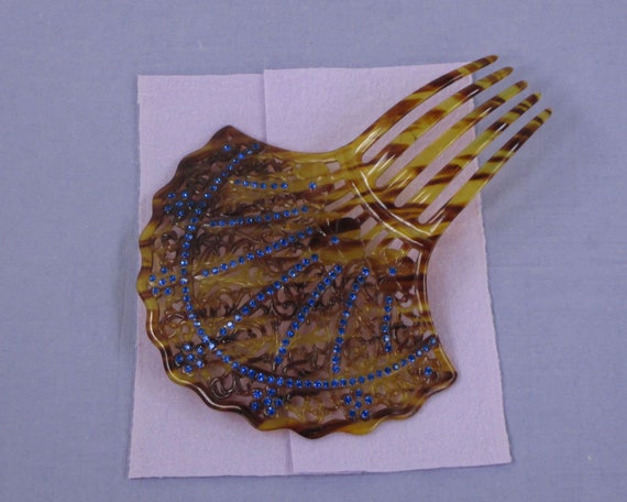 Victorian Hair Comb Faux Tortoise Shell Vintage Edwar… - Gem