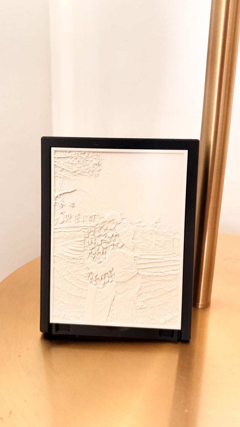 Custom 3D Printed Photo Frame Lithophane With LED Light | Personalized ...