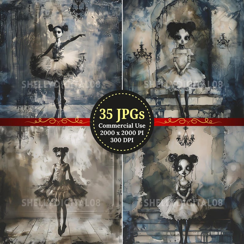 Haunted Ballerina Gothic Doll Ghost Ballerina Creepy Halloween ...