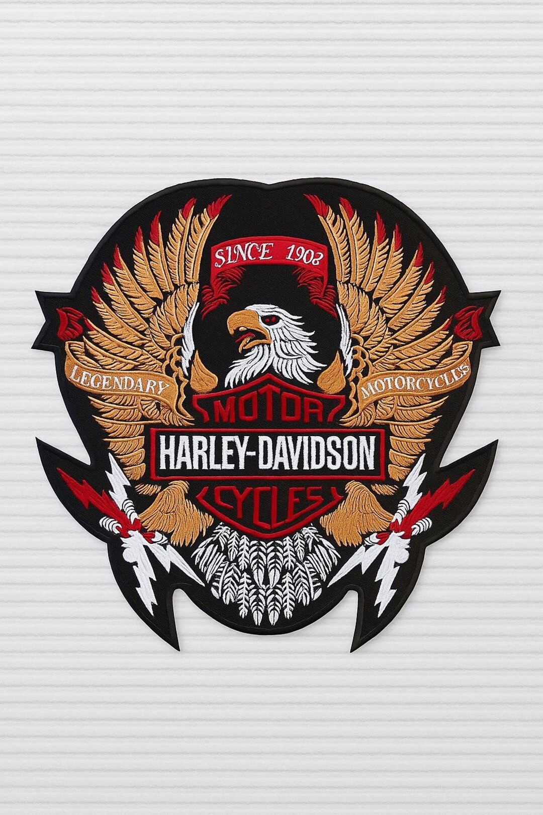Harley Davidson Large Eagle Patch Jacket/vest Back Embroidered Patch Iron/sew On - Etsy