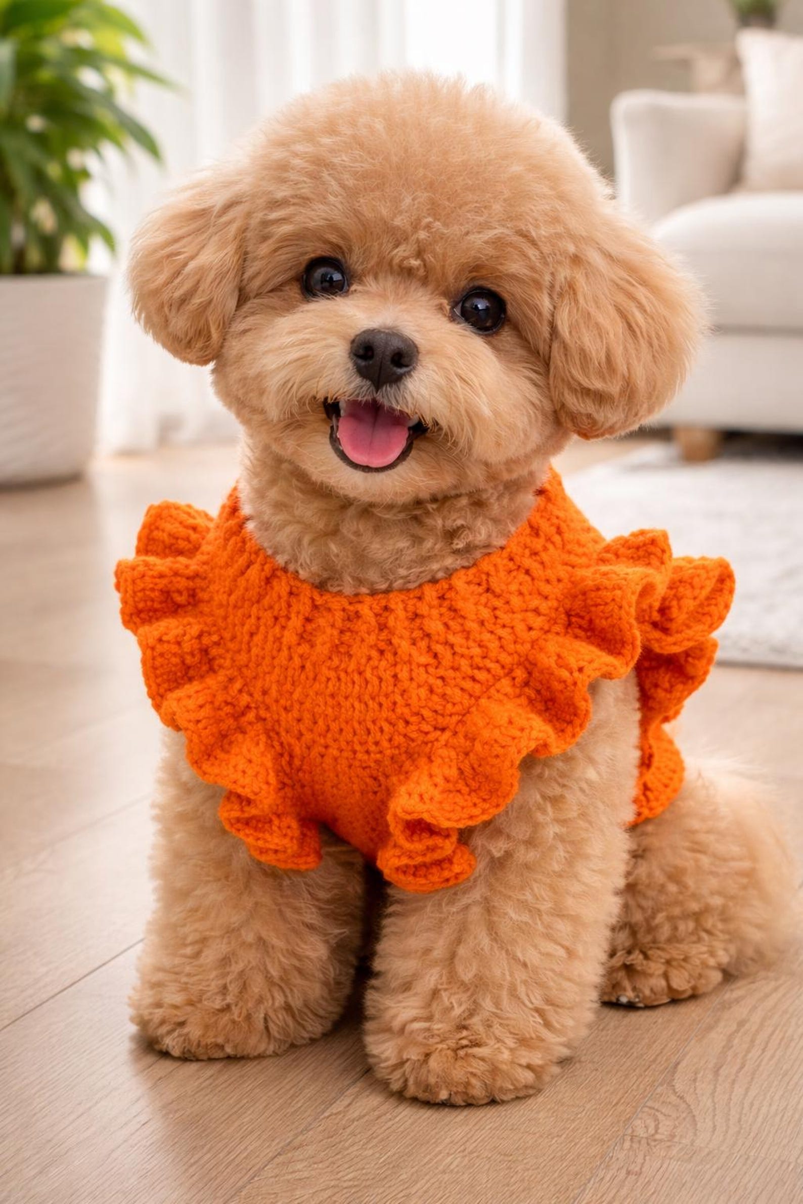 Crochet Ruffle Dog Vest PDF Pattern | Textured Pet Sweater - Etsy