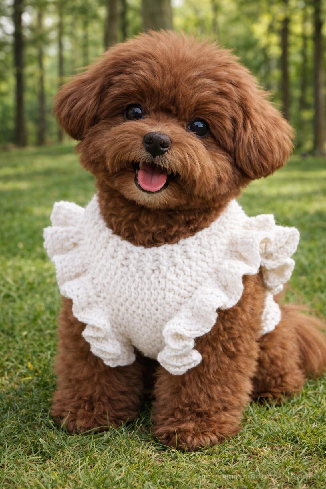 Crochet Ruffle Dog Vest PDF Pattern | Textured Pet Sweater - Etsy