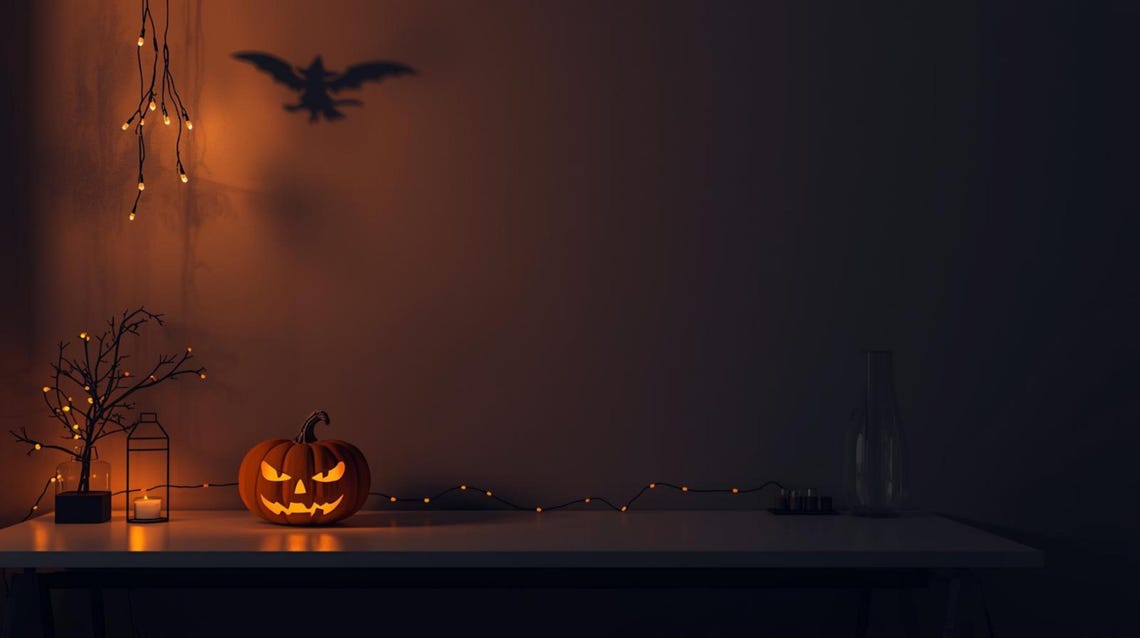 10 Halloween Virtual Backgrounds (teams, Zoom, Google Meet, Youtube) - Etsy