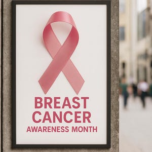 Pink Ribbon Poster, Breast Cancer Awareness Poster - Set of 3 - Etsy