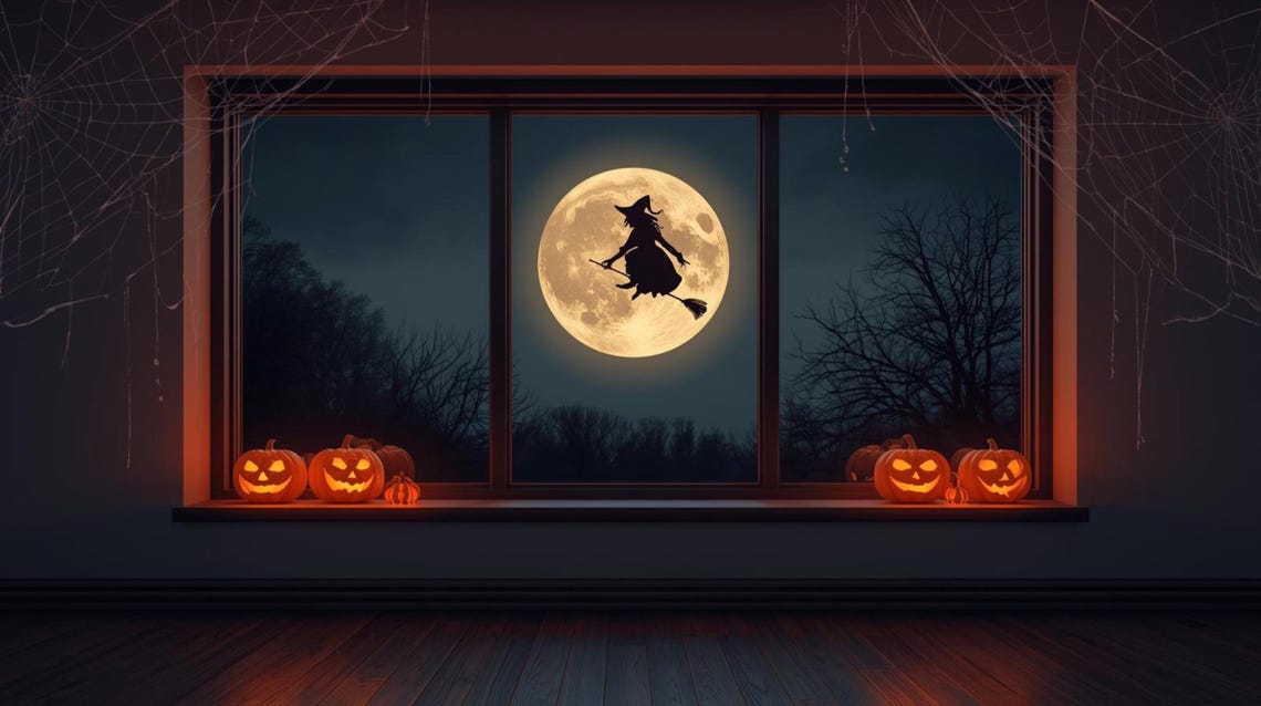 10 Halloween Virtual Backgrounds (teams, Zoom, Google Meet, Youtube) - Etsy