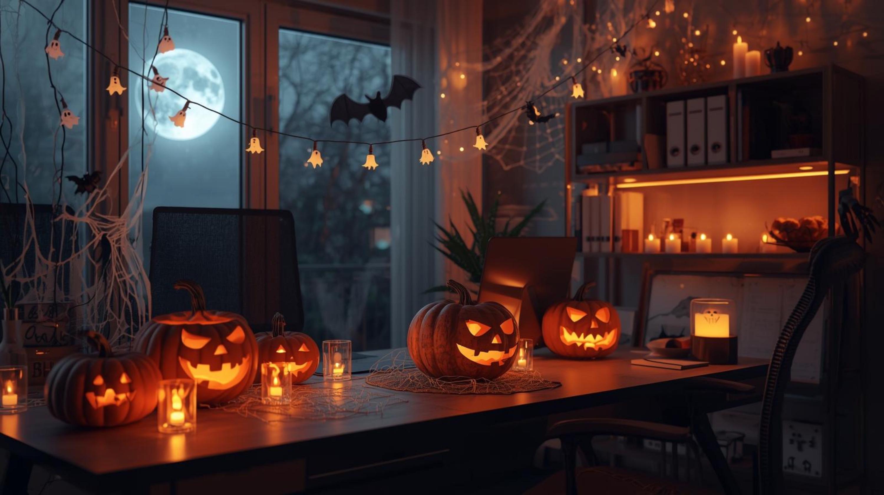 10 Halloween Virtual Backgrounds (teams, Zoom, Google Meet, Youtube) - Etsy