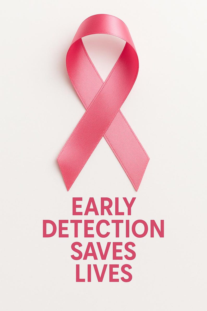 Pink Ribbon Poster, Breast Cancer Awareness Poster - Set of 3 - Etsy ...