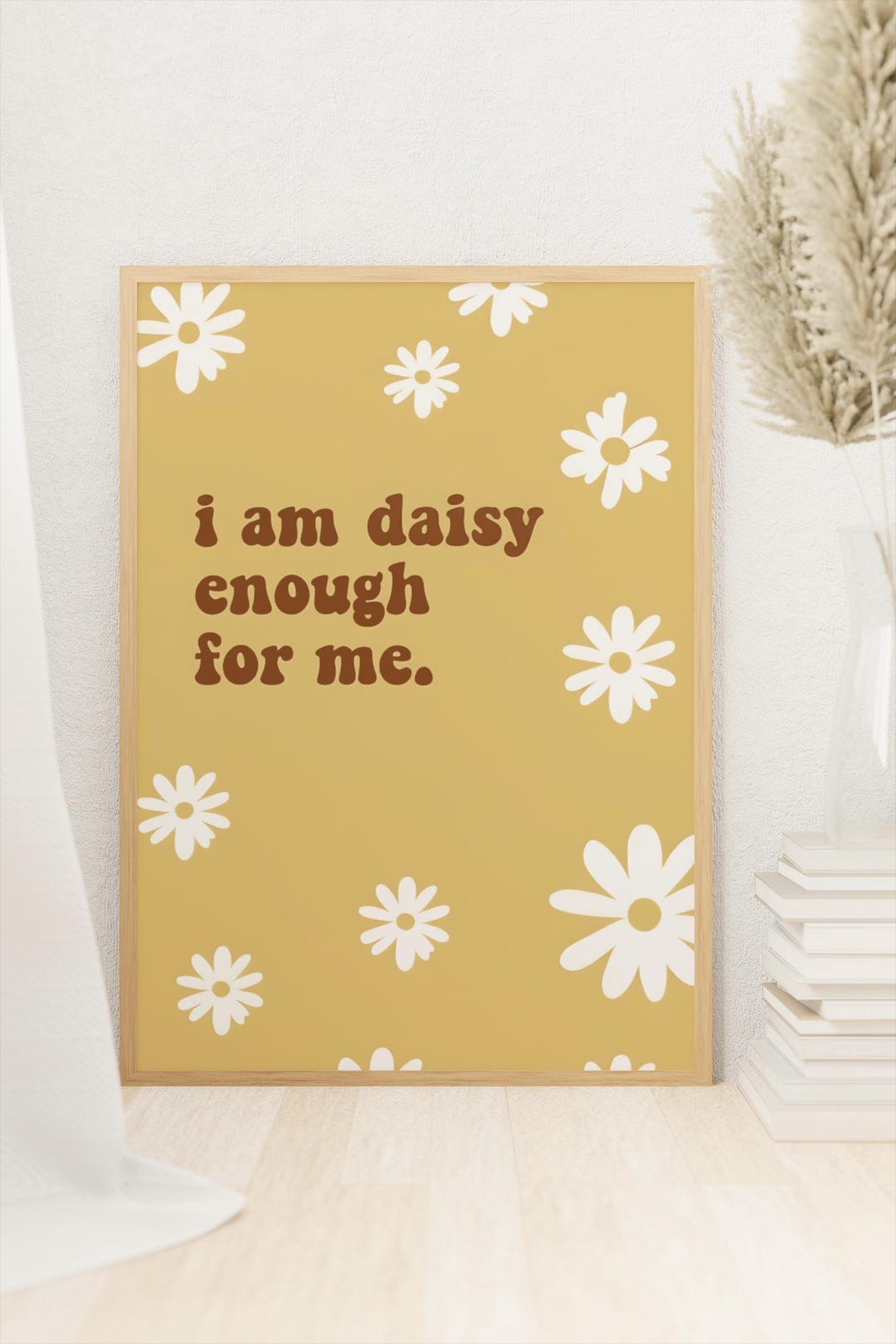 Daisy Self Love Print: 70s Retro Affirmation Art (digital Download) - Etsy