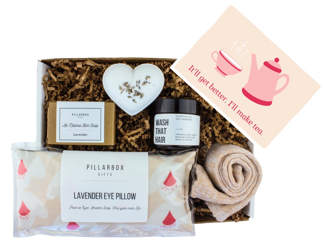 Get Well Soon Spa Gift Box for Her- Feel Better Relaxation Care Package ...