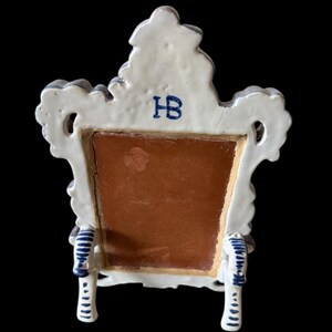 Antique HB Quimper French Faience Rococo Mirror With Cherubs, Original ...