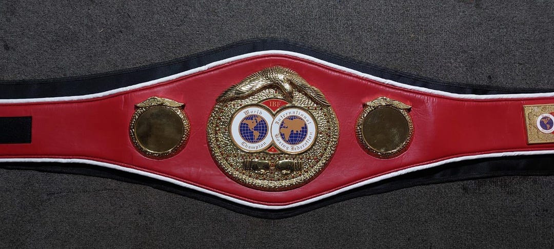 Handmade IBF Boxing Championship Belt Replica - Leather & Metal - Etsy