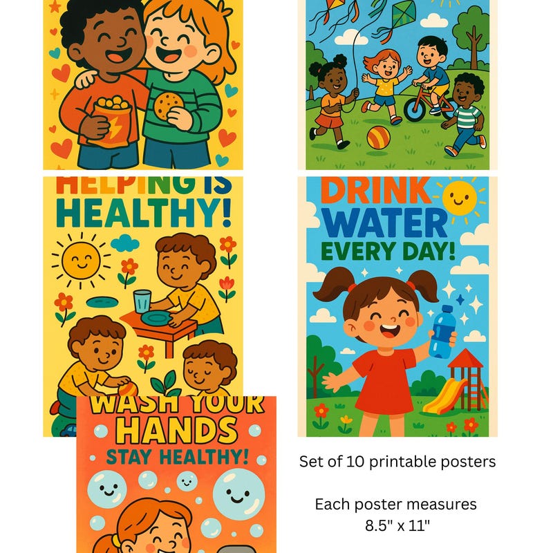 Healthy Habits Poster - Etsy