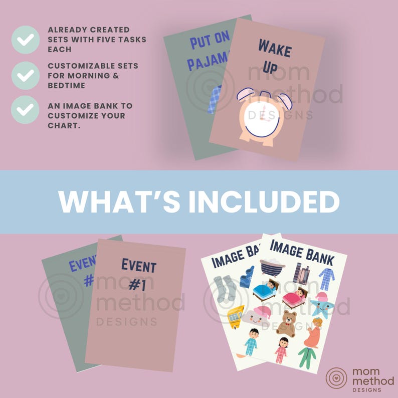 Kids' Daily Routine Cards: Visual Morning & Bedtime Chart (printable ...