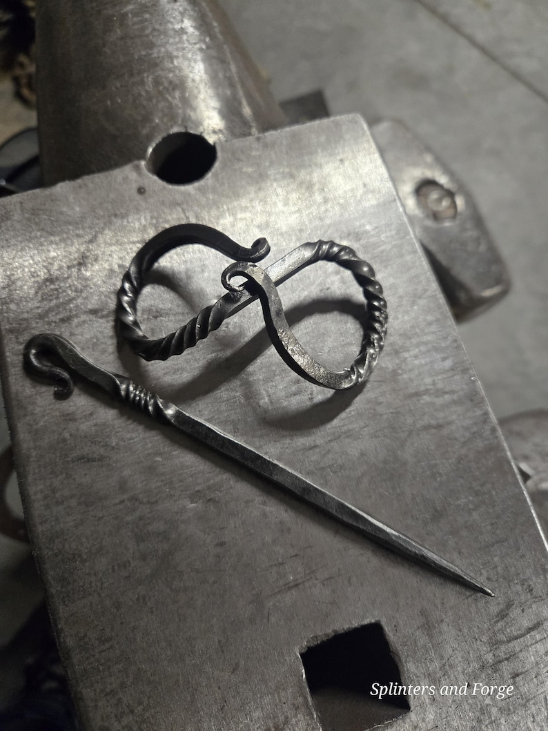 Handmade Blacksmith Forged Hair Pin - Etsy