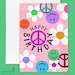 Y2K Happy Birthday Card | Smiley Face Peace Sign Floral Card (single ...